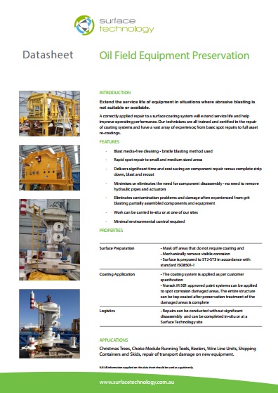 Datasheet Library - Surface Technology